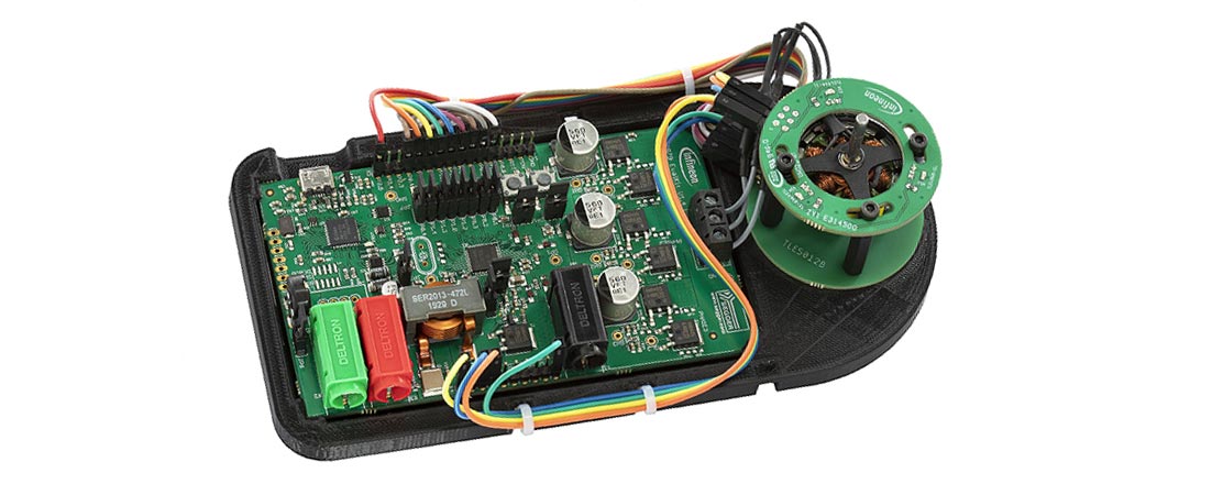 Infineon's MOTIX™ 12 V motor control kit with MOTIX™ Embedded Power and XENSIV™ sensors gets the ...