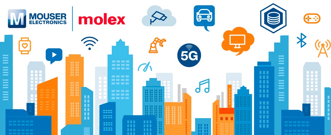 New Site from Mouser and Molex Highlights High-Speed Solutions for 5G and IoT Applications ...