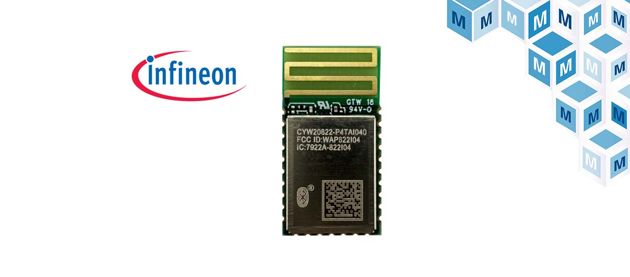 Now at Mouser: Infineon Technologies CYW20822 AIROC Bluetooth LE Module ...