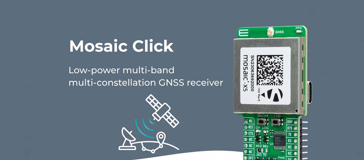 Mosaic Click board from MIKROE delivers global coverage multi-band and ...